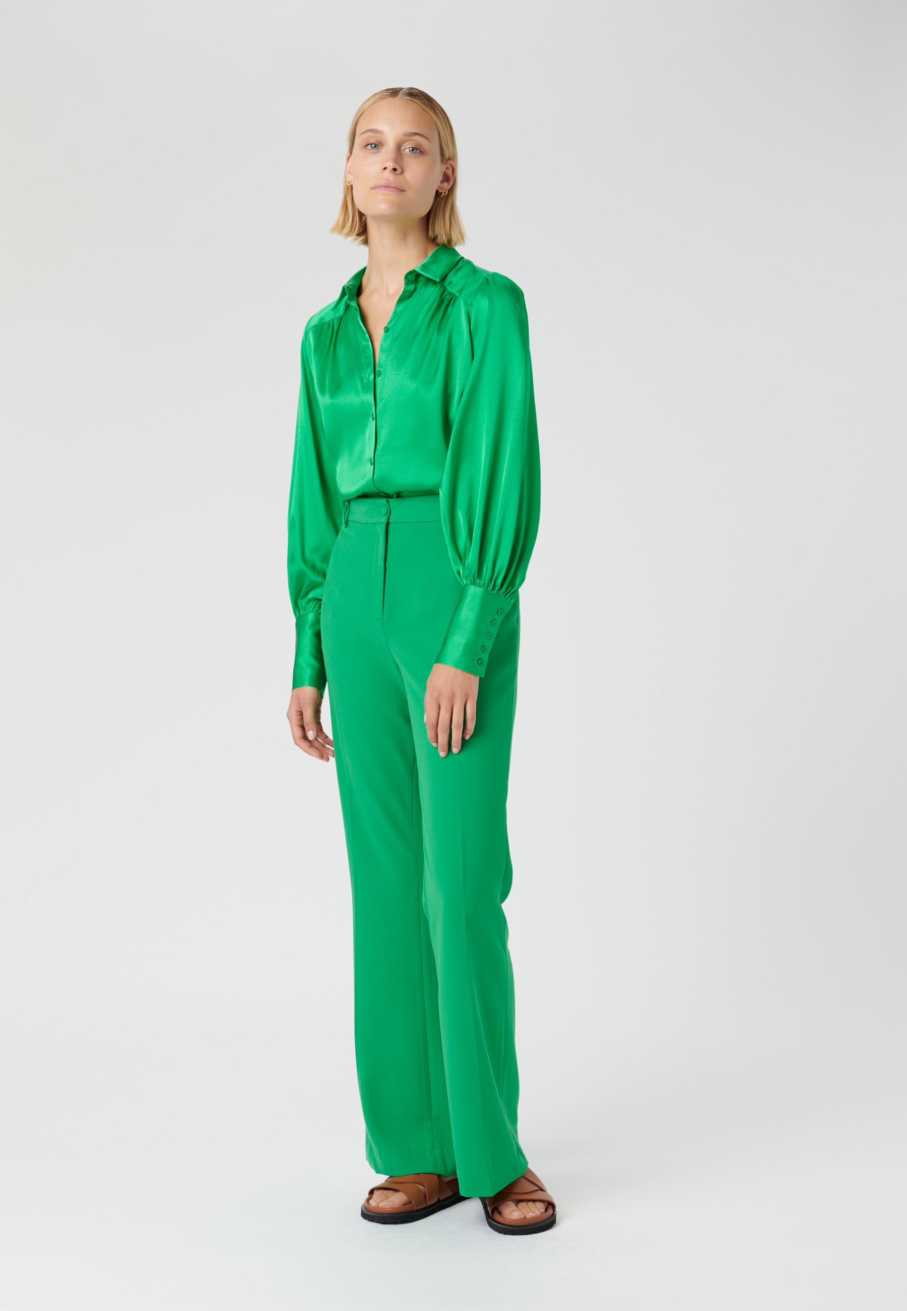 CADENCE - Parakeet | Silk Shirt Women | Dea Kudibal